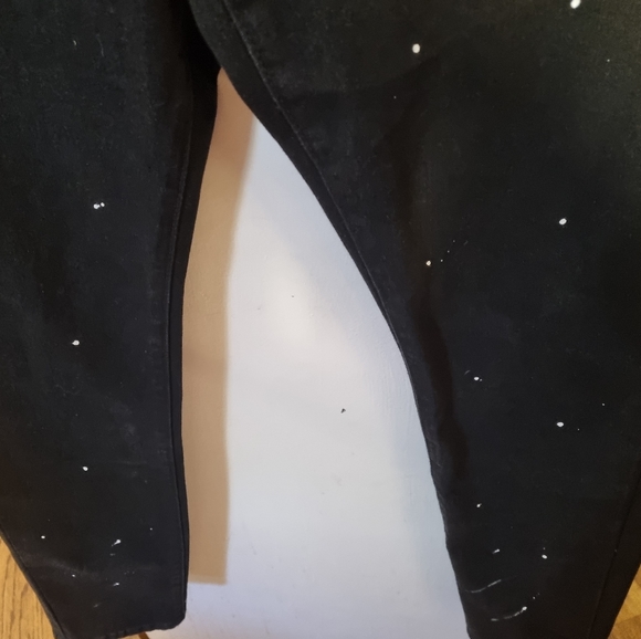 Fire & Rain | Jeans | Fire Rain Mens Black Slim Fit Paint Splatter ...